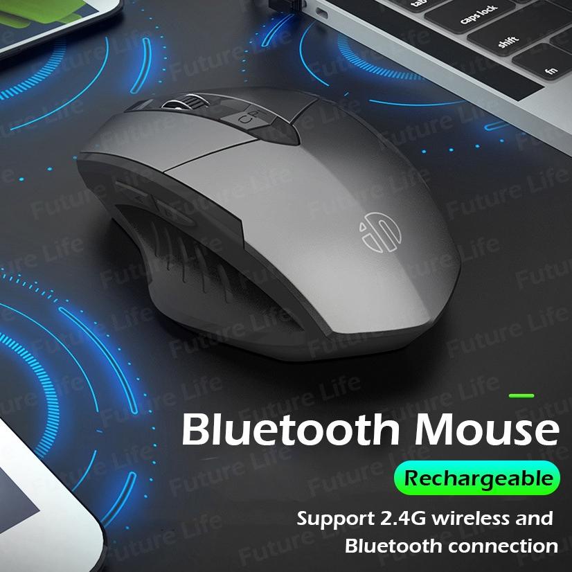 Jual INPHIC PM-6 Mouse Wireless Bluetooth Rechargeable 2.4G Office ...