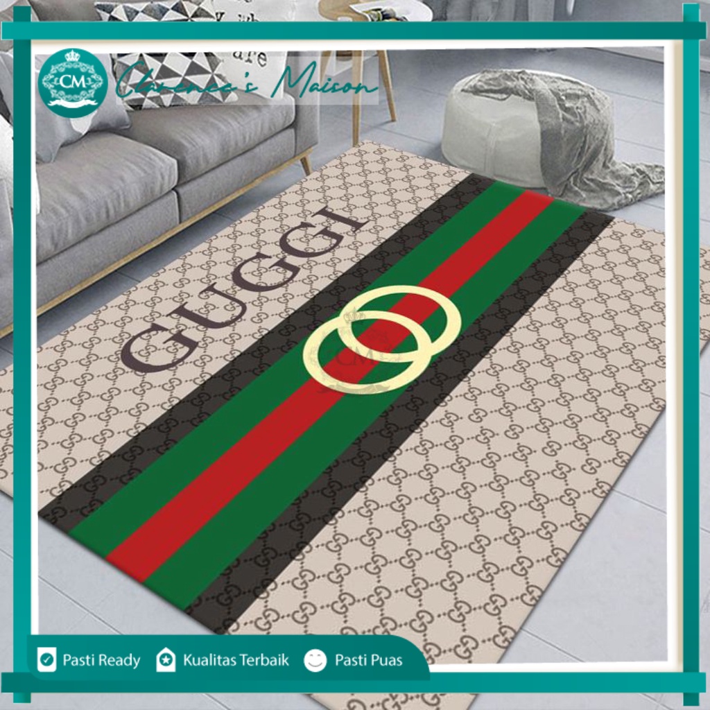 Jual Karpet Lantai Anti Slip Branded 90x140cm, Luxury Carpet Aesthetic ...