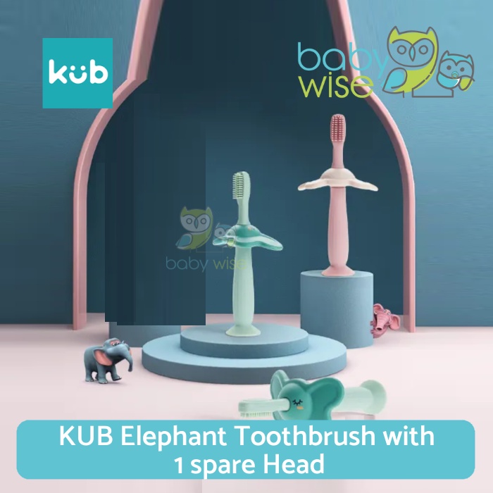 Jual KUB Elephant Toothbrush with 1 spare Head - Sikat Gigi Anak Bayi ...