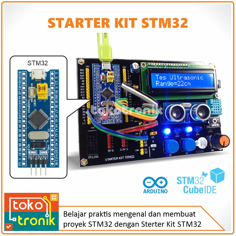 Jual Starter Kit STM32 Paket Lengkap Belajar Pemrograman STM32 Bluepill | Shopee Indonesia