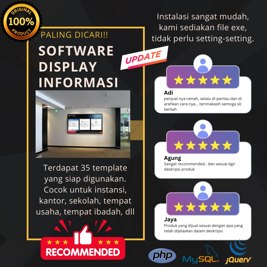 Jual Aplikasi Display Informasi Video, Running Teks, KIOSK, Jadwal ...