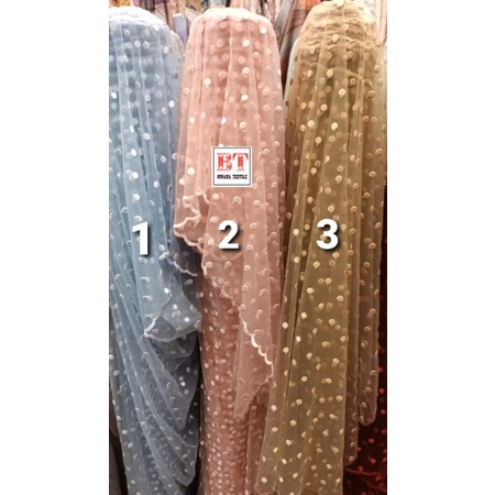 Jual kain tile dot bordir || harga per setengah mtr | Shopee Indonesia