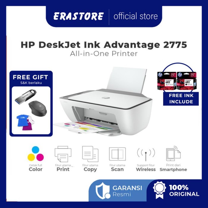 Jual HP DeskJet Ink Advantage 2775 All-in-One Printer (7HZ98B) | Shopee ...