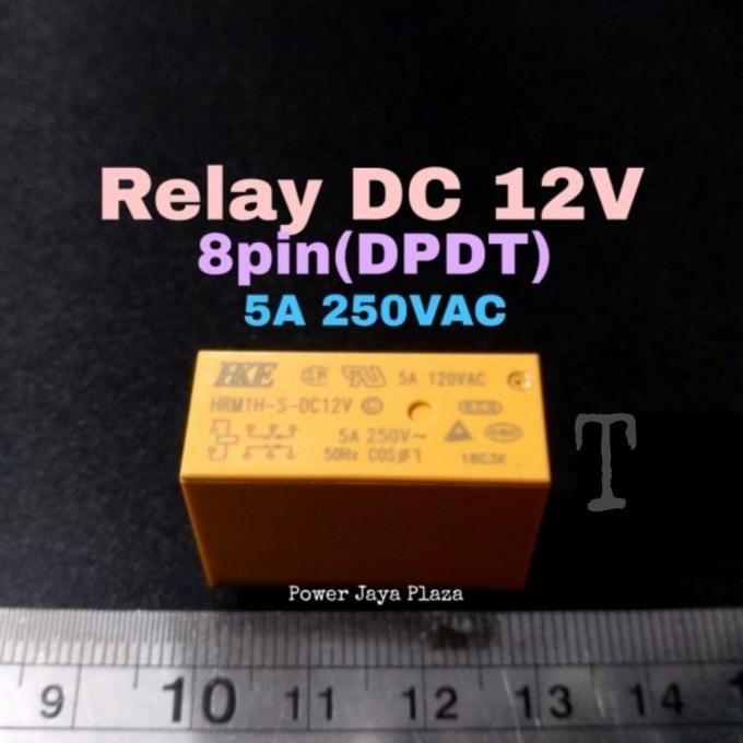 Jual (PWJP) RELAY DC12V DC 12V 5A 250V 8PIN DPDT | Shopee Indonesia