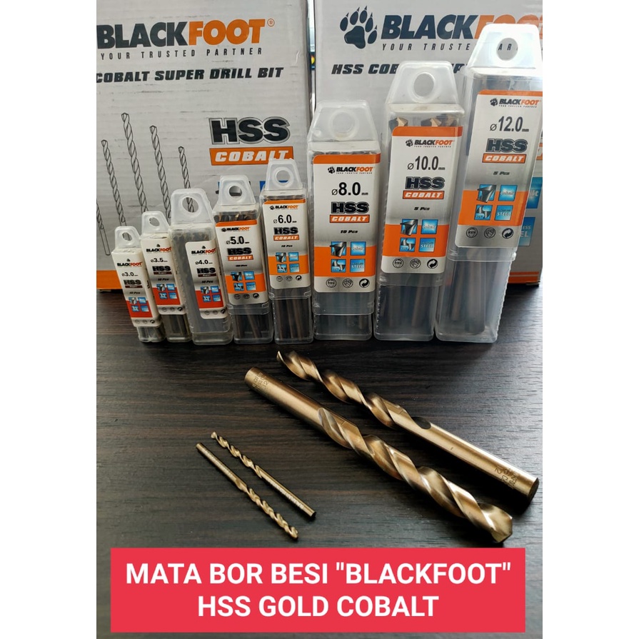 Jual Mata Bor Besi HSS Super Drill Bit Blackfoot Ukuran 3 3.5 4 5 6 mm (Kemasan Pax) | Shopee ...