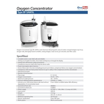 Jual Oxygen Concentrator Onemed 8F - 5AW | Shopee Indonesia