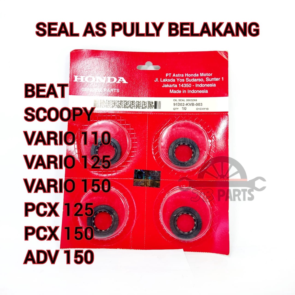 Jual Seal as pully Beat Vario Spacy Scoopy PCX 110 125 150 Led FI ESP injeksi CW CBS karbu Honda ...