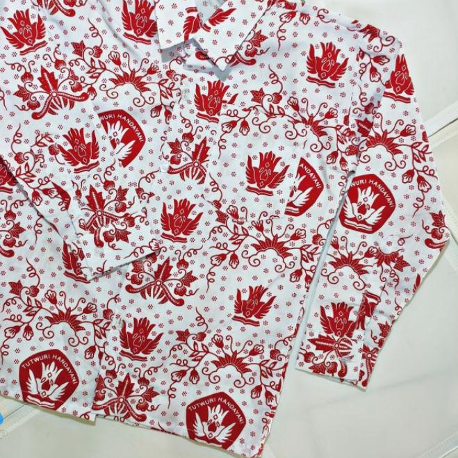 Jual ♀ Batik SD merah lengan panjang perempuan laki-laki kelas 1-6 ...