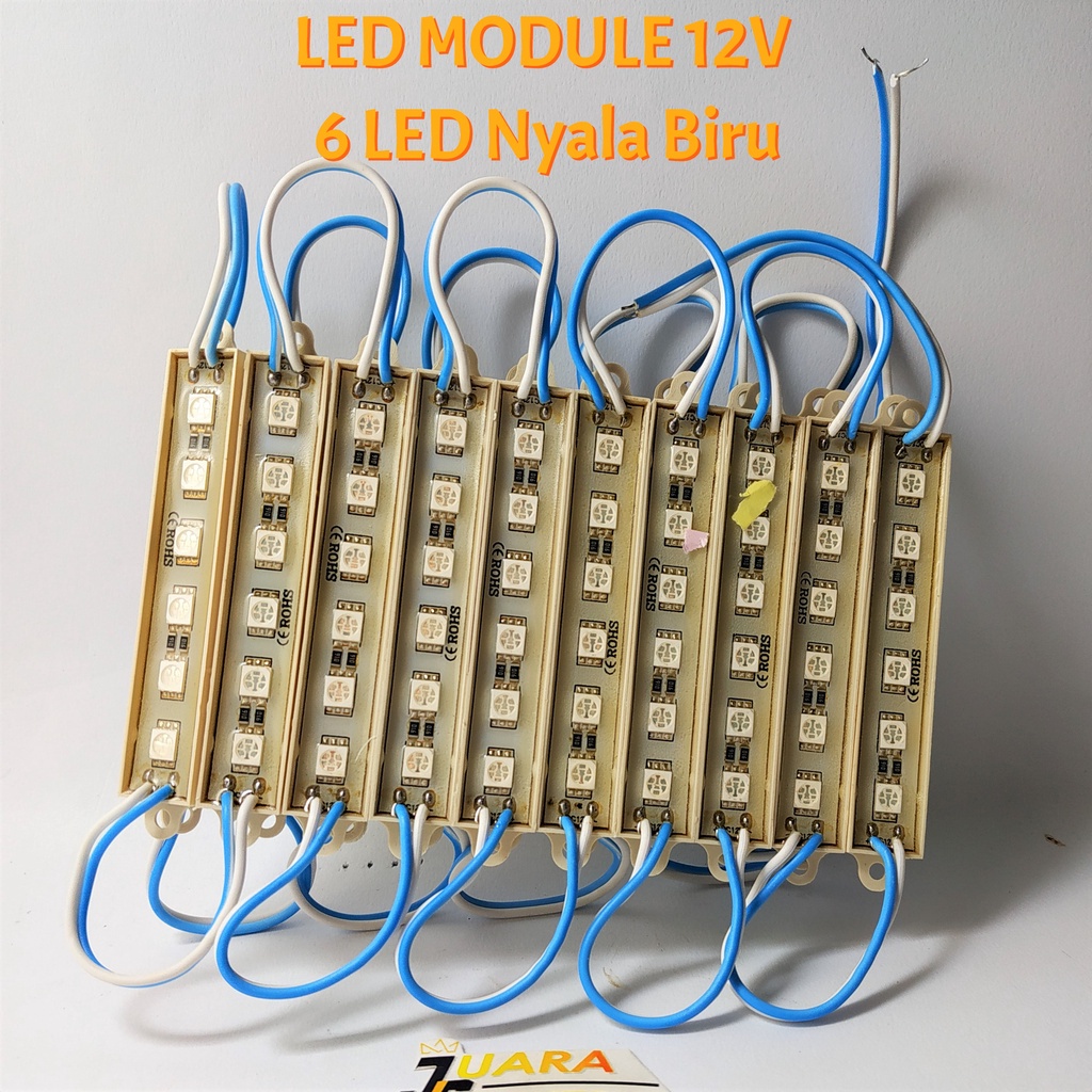 Jual LED MODULE 12V 6 LED Nyala Biru - Putih | LED Module 12 Volt 6 ...
