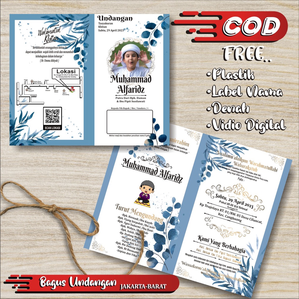 Jual Undangan, Undangan Khitanan, Undangan khitan, Cetak Undangan ...