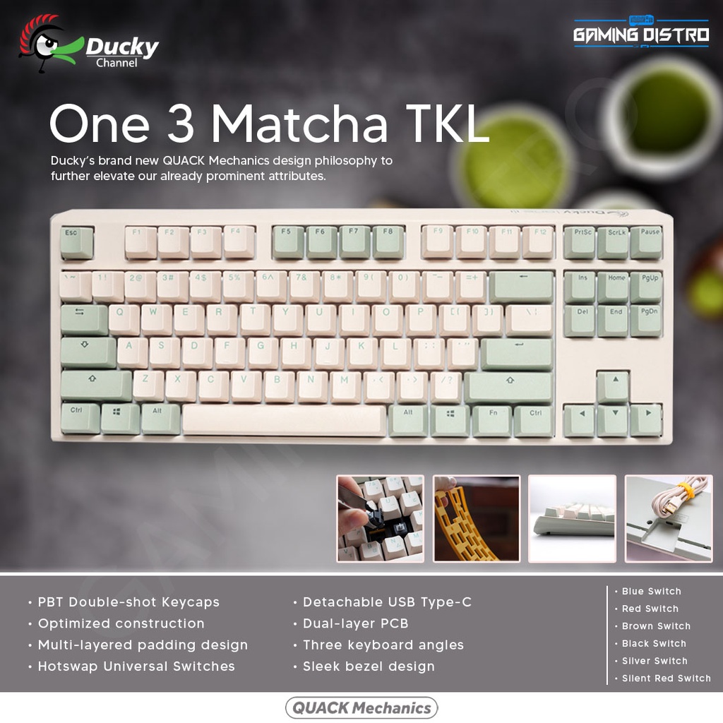 Jual Ducky One 3 Matcha TKL PBT Hotswappable Switch Mechanical Keyboard ...