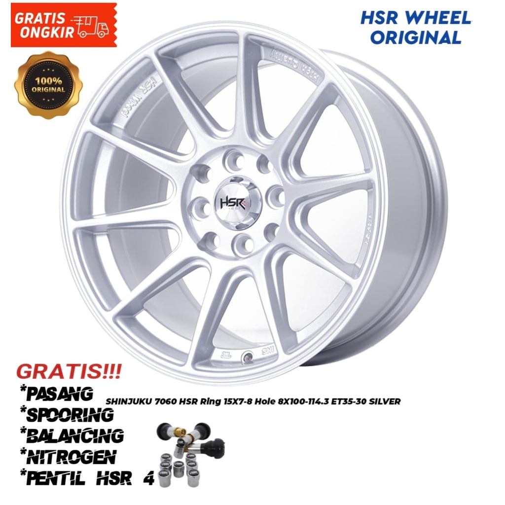 Jual Velg mobil original hsr shinjuku lebar belang untuk avanza, brio, jazz, livina, yaris dll ...