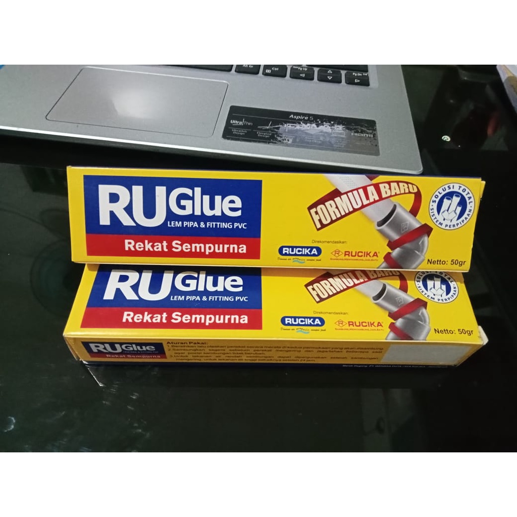 Jual Lem Pipa PVC Ruglue 50gr / Lem Pipa PVC Tube / Lem PVC Ruglue 50gr ...