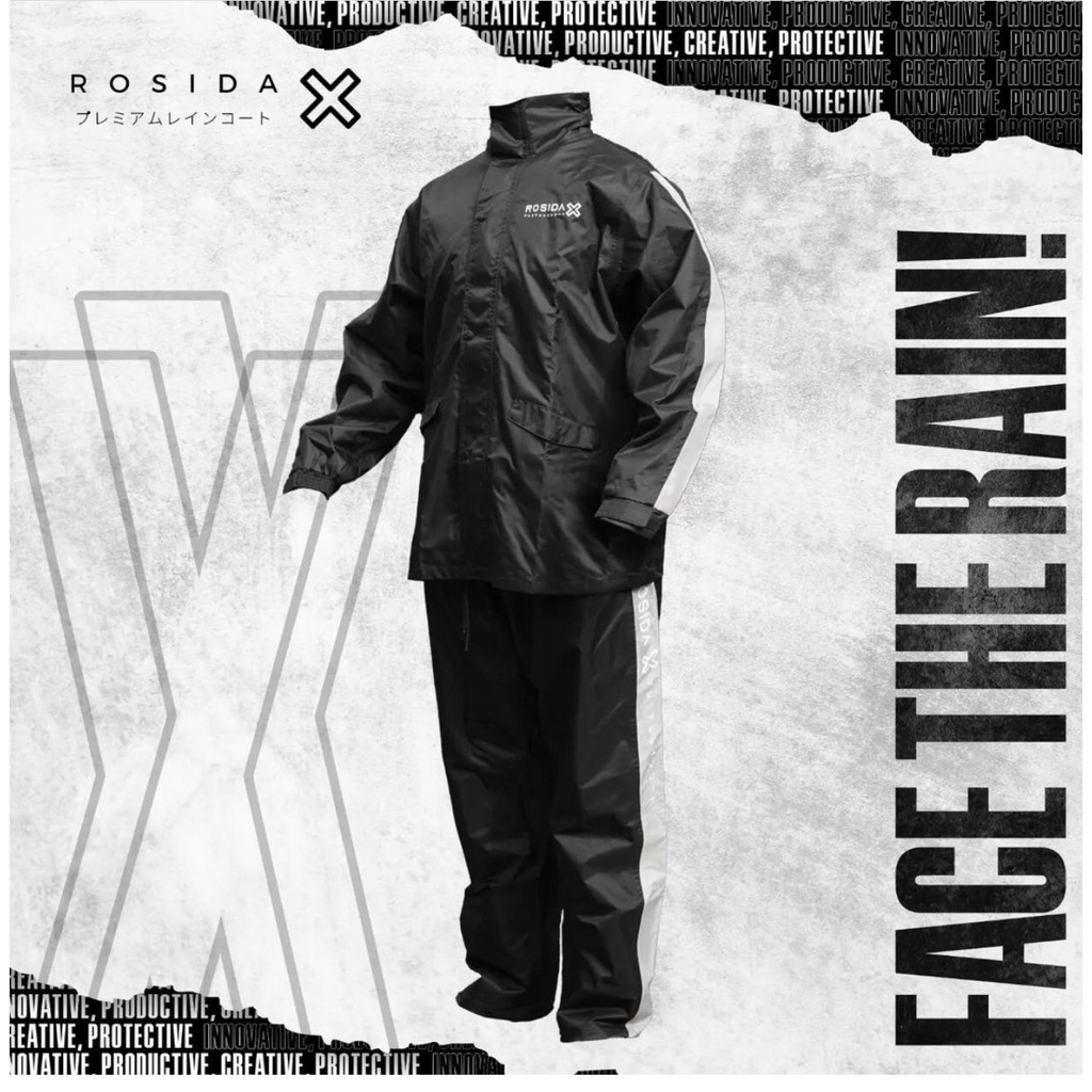 Jual Jas hujan Rosida Setelan Dewasa Serian R882 X Bahan Parasut Nylon ...