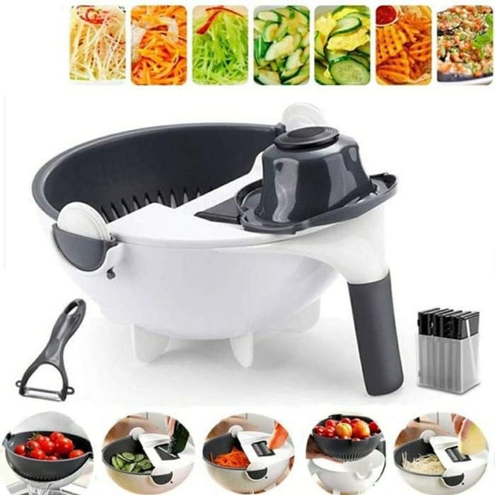 Jual Parutan sayur 7 in 1- parutan sayur dan buah multifungsi- baskom ...