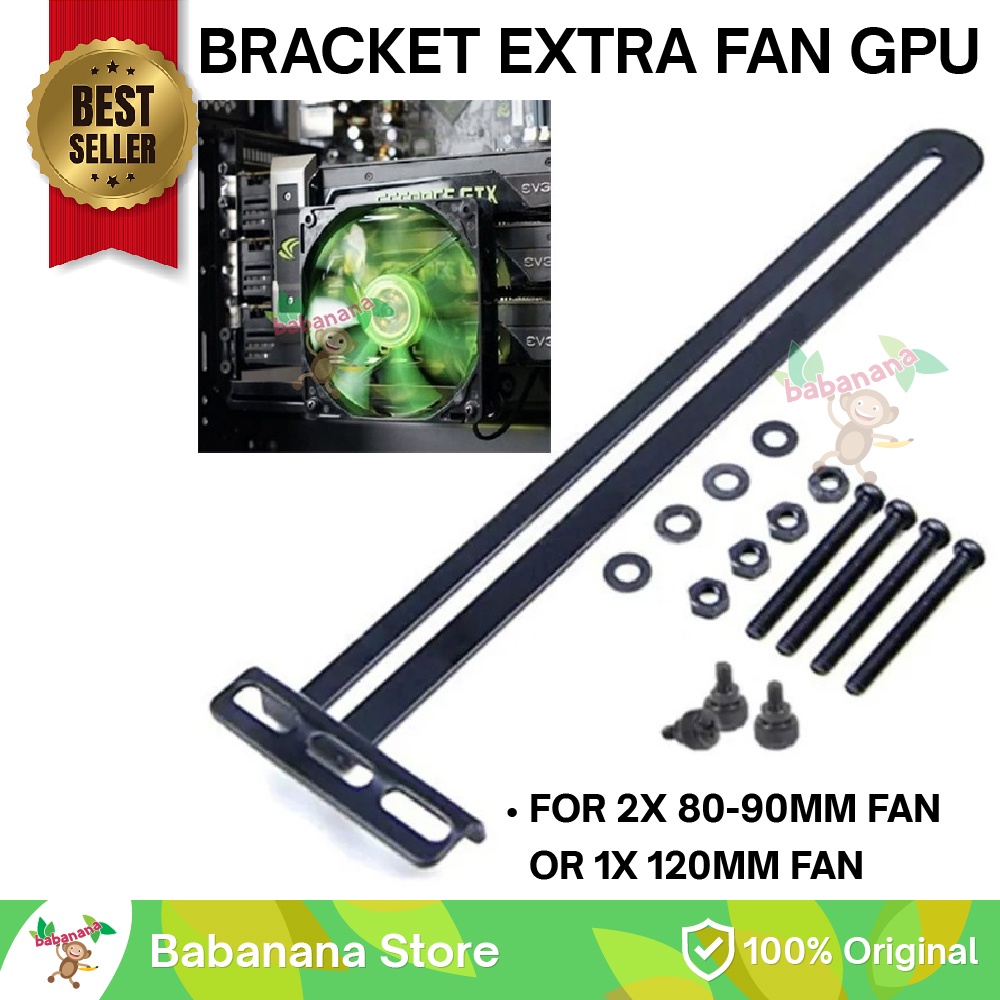 Jual Bracket fan vertical untuk VGA 80 90 mm cooler kipas graphic card ...