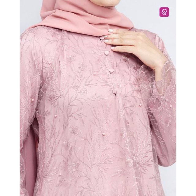 Jual Gamis Brokat Pesta ELEGANTHE SALEM Silk Armany Tile Mewah Elegan ...