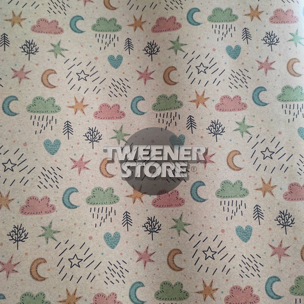 Jual [KERTAS KADO] INA Creative KERTAS KADO Kraft Craft 48x64cm 70gsm ...