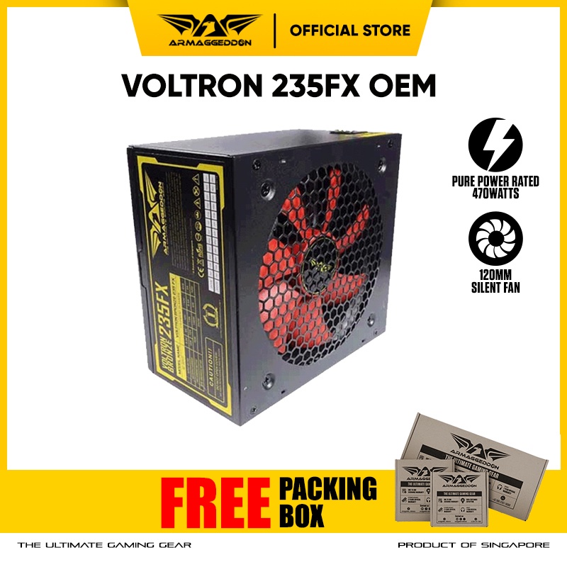 Jual Armaggeddon Power Supply / PSU Voltron 235FX [Max Power 470watt] [ No RGB Light ...