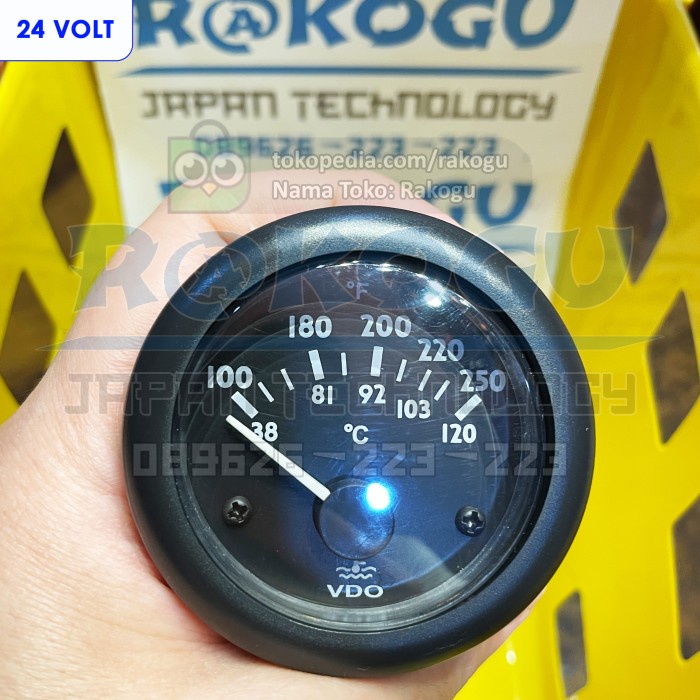 Jual Meter Temperatur Suhu Air VDO 24 V - Water Temperature Gauge 24 ...