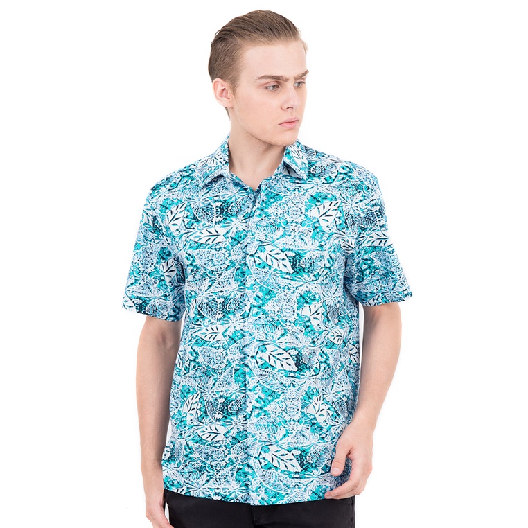 Jual Pradawita Batik ANGLUNG 2C (Hijau tosca) - Reguler Fit | Shopee ...