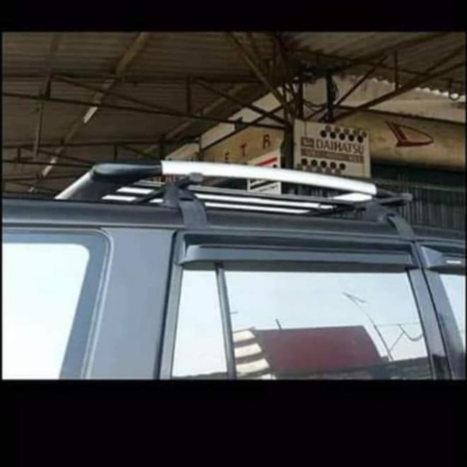 Jual Roof Rak Bagasi Atas + Cross Bar Mobil Calya Merek Sun Rack ...