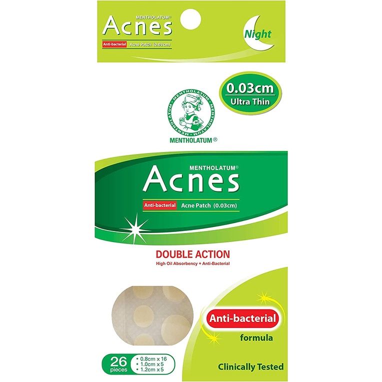 Jual Mentholatum Acnes Anti-Bacterial Acne Patch 0.03cm (Night ...