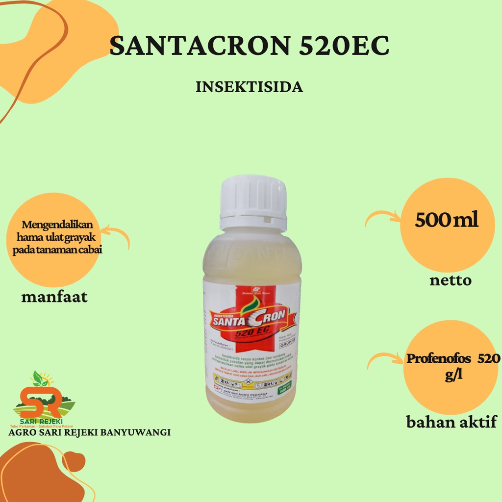 Jual SANTACRON 520EC 500ML INSEKTISIDA PROFENOFOS | Shopee Indonesia