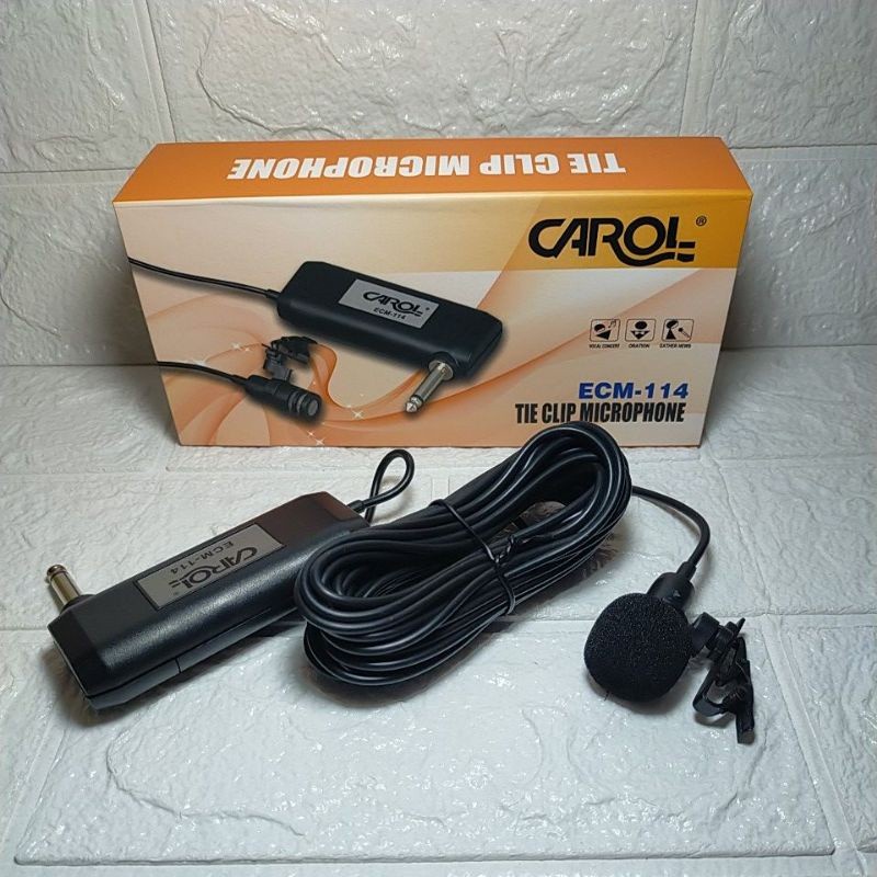 Jual Mic Jepit Kancing CAROL ECM-114 ECM114 Mic Imam Kotbah Ceramah ...