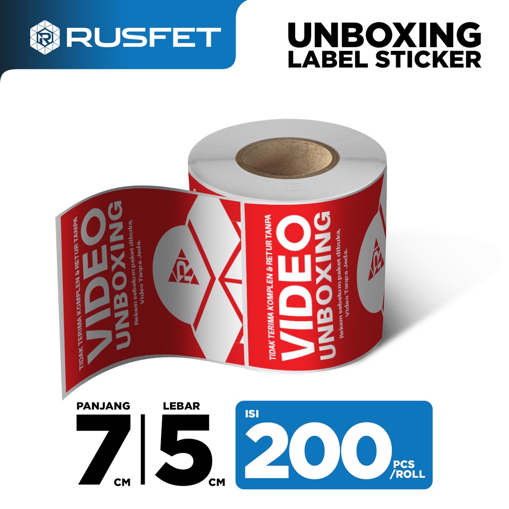 Jual Sticker Unboxing with FRAGILE Rusfet | Tempelan / Label WAJIB ...