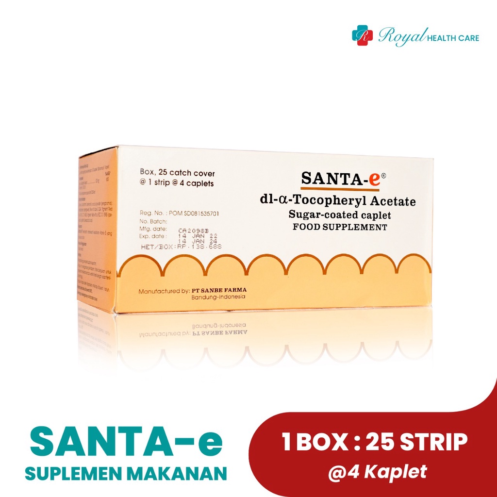Jual SANTA - E STRIP 4 TABLET Defisiensi Vitamin E | Shopee Indonesia
