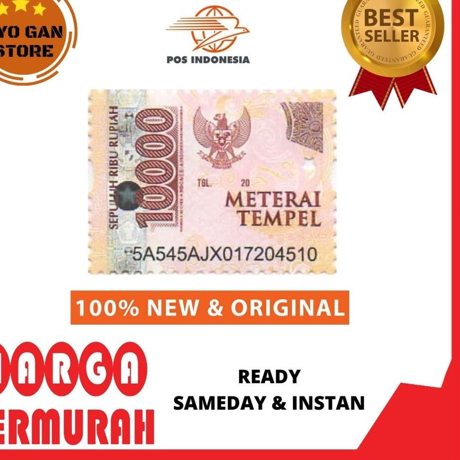 Jual Baru Meterai Asli Materai 10000 (1 Pcs/Keping) 100% ASLI ORIGINAL ...