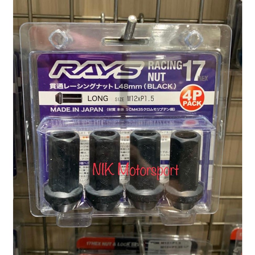 Jual Baut Roda RAYS / RAYS Racing Nut L48mm M12xP1.5 4pcs - Original ...
