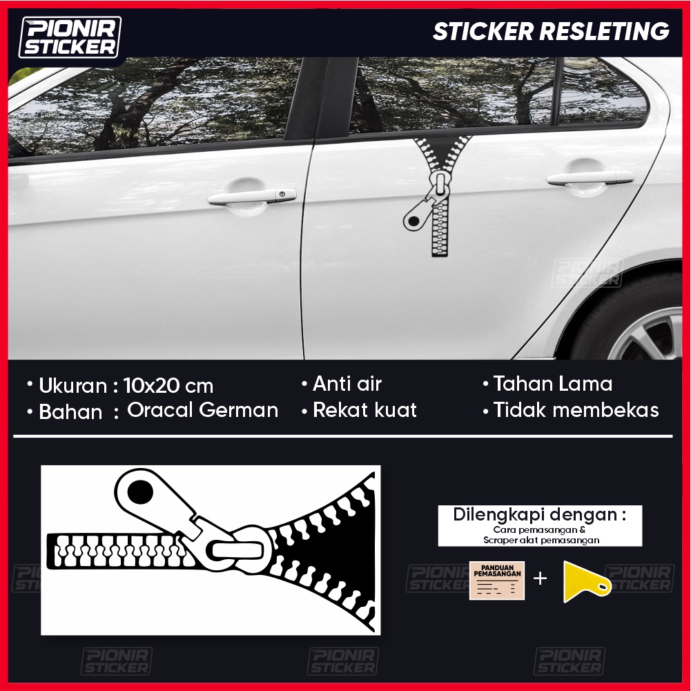Jual Stiker Body Mobil Cutting Sticker Resleting unik | Shopee Indonesia