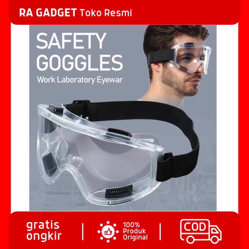 Jual Kacamata Safety Googles Work Laboratory Eyewar / Kacamata ...