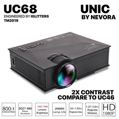 Jual Proyektor Projector Unic UC 68 UC68 Lumens 1800 UC46 + Wifi 1080p ...