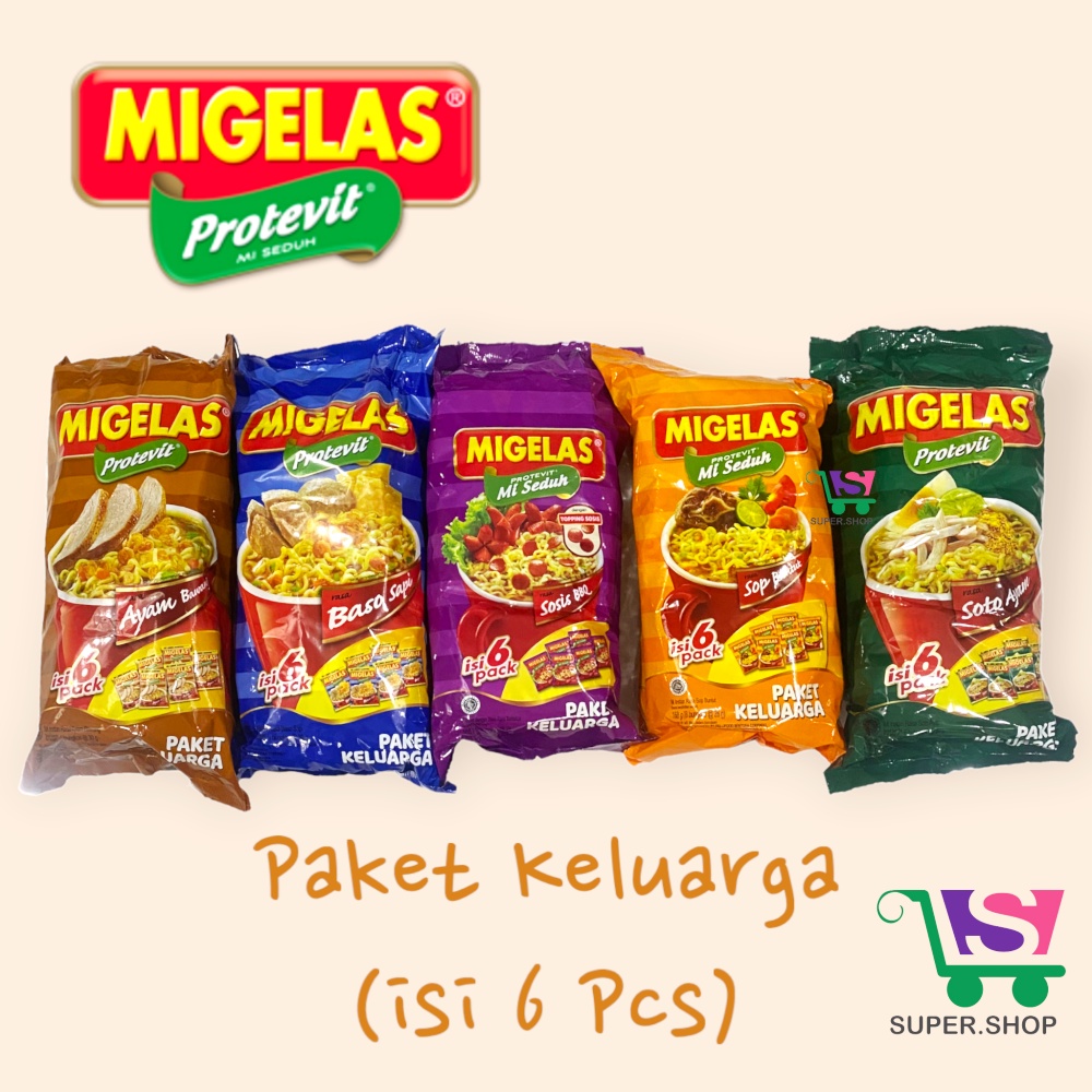 Jual MIGELAS Paket Keluarga Mi Instan Gelas Seduh (isi 6 pcs) | Shopee ...