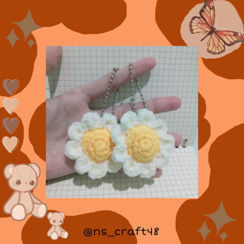 Jual Daisy Amigurumi || Gantungan Tas / Kunci Bunga Daisy Rajut ...