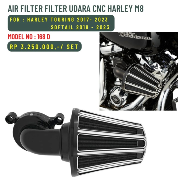 Jual FILTER UDARA AIR FILTER CNC HARLEY M8 TOURING 2017-2023 SOFTAIL ...