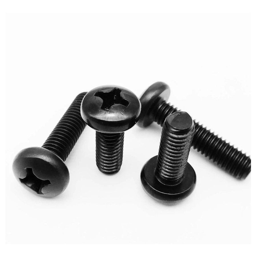 Jual Baut M2 cross M2x8 mm long 8mm Black Round besi metal SS Screw D ...