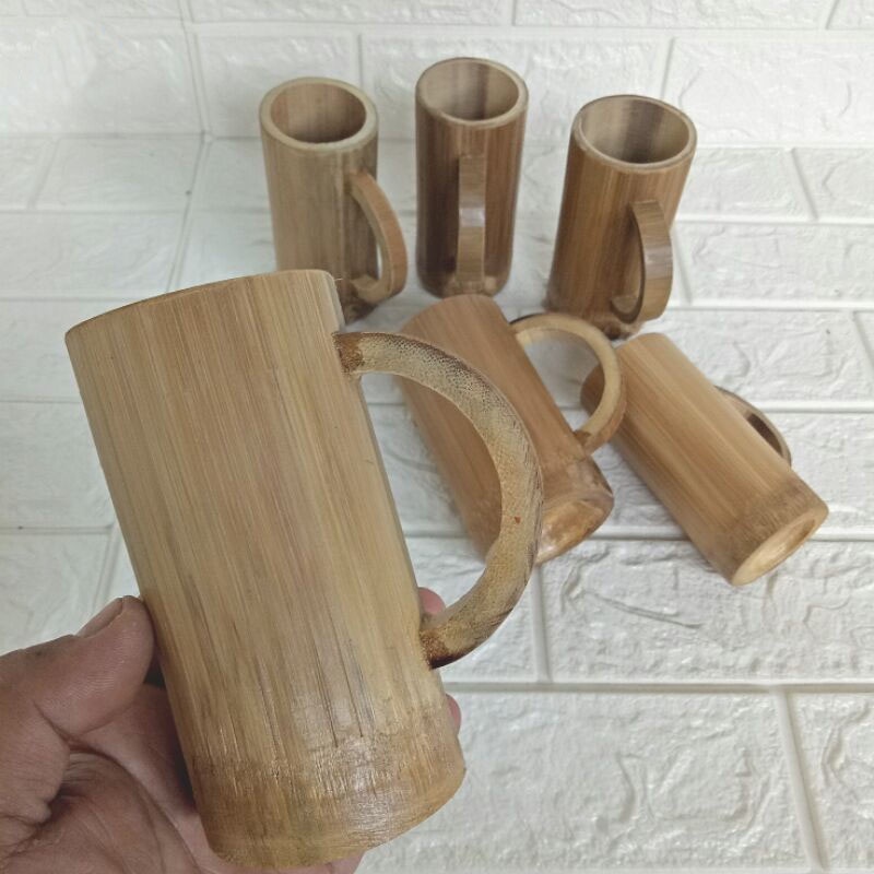 Jual Gelas Cangkir Bambu Alami Natural Tanpa Stainless Food Grade ...