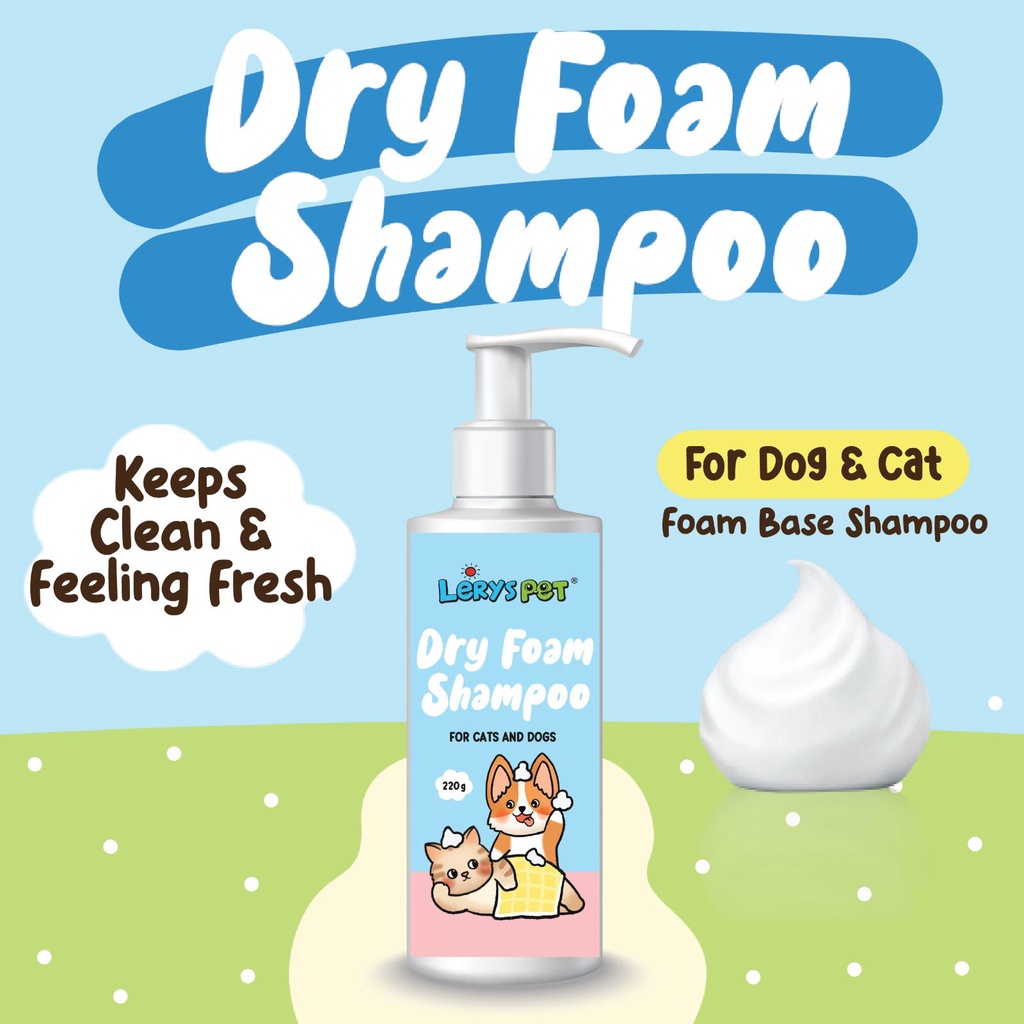 Jual Dry Foam Shampoo 220ml | Cats & Dogs | Shampo Hewan Tanpa Bilas ...