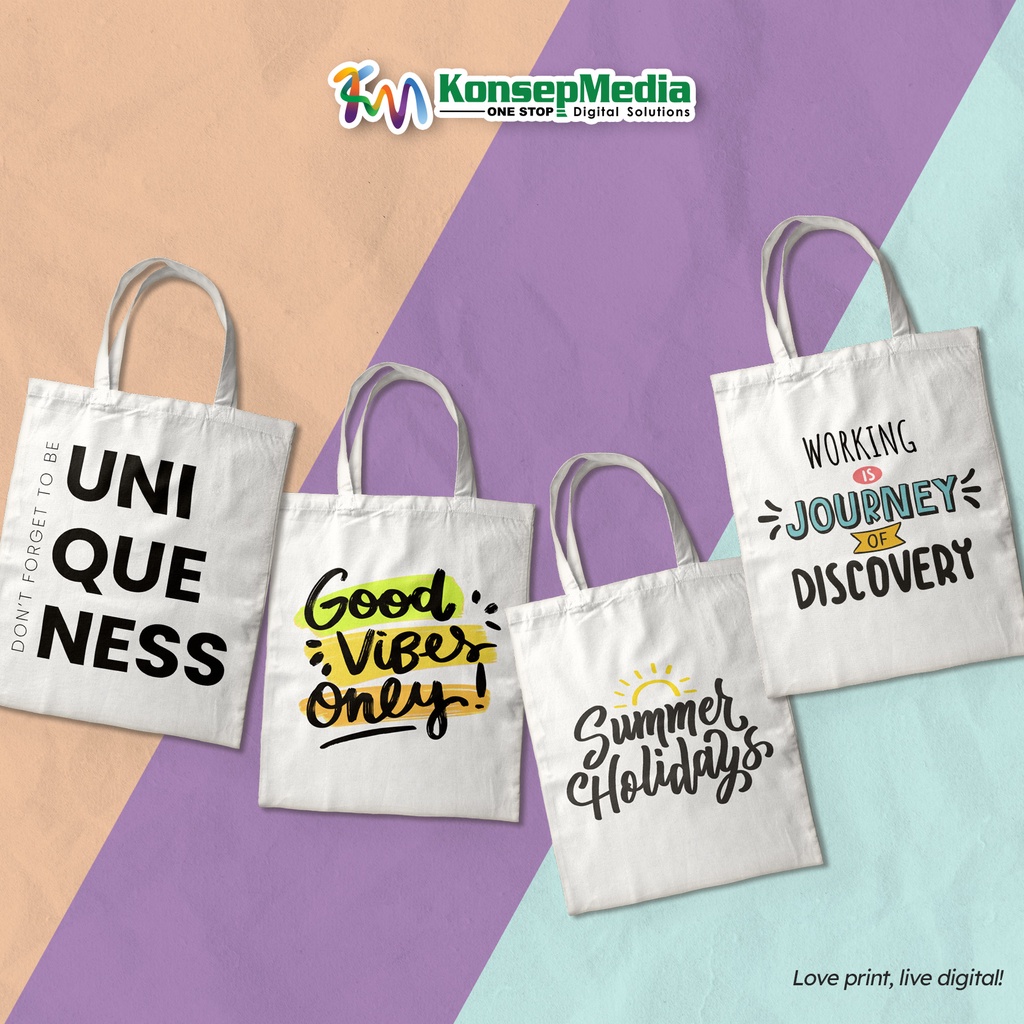 Jual Tote Bag Canvas Simple Typography - DTF Printing | Shopee Indonesia