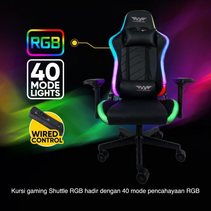 Jual Kursi Kursi Gaming Chair Armaggeddon Shuttle Rgb Premium Pu ...