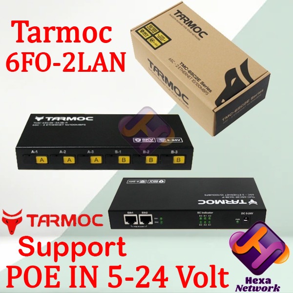 Jual Tarmoc Media Converter 6 FO 2 LAN PoE | 6 SC 2 Rj45 PoE | 6FO 2LAN ...