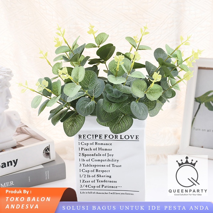 Jual Daun Dolar / tanaman artificial daun palsu eucalyptus / Daun ...