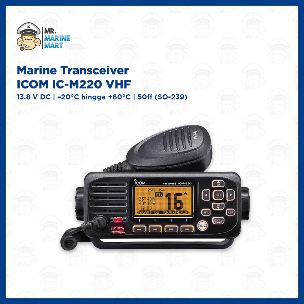 Jual Icom IC-M220 VHF Marine Transceiver | Shopee Indonesia