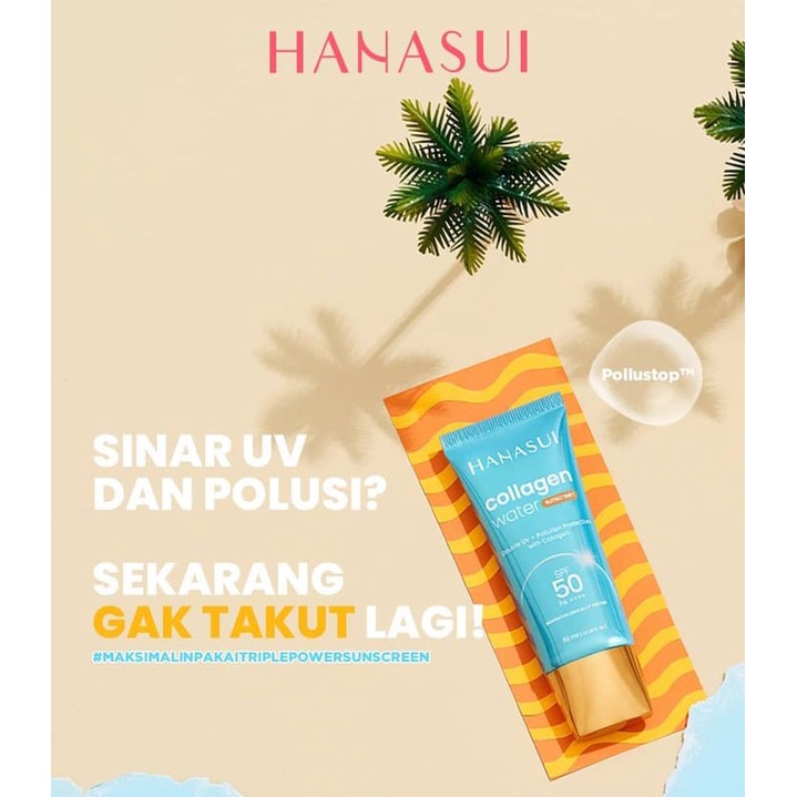 Jual HANASUI COLLAGEN WATER SUNSCREEN SPF 50 PA++++ 30ML-Melindungi ...