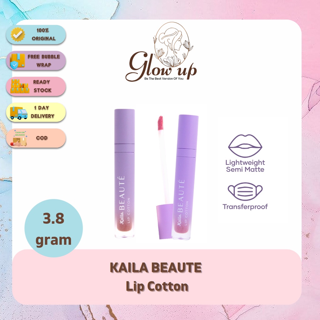 Jual GLOWUP KAILA BEAUTE Lip Cotton | Lip Cream Matte Transferproof ...