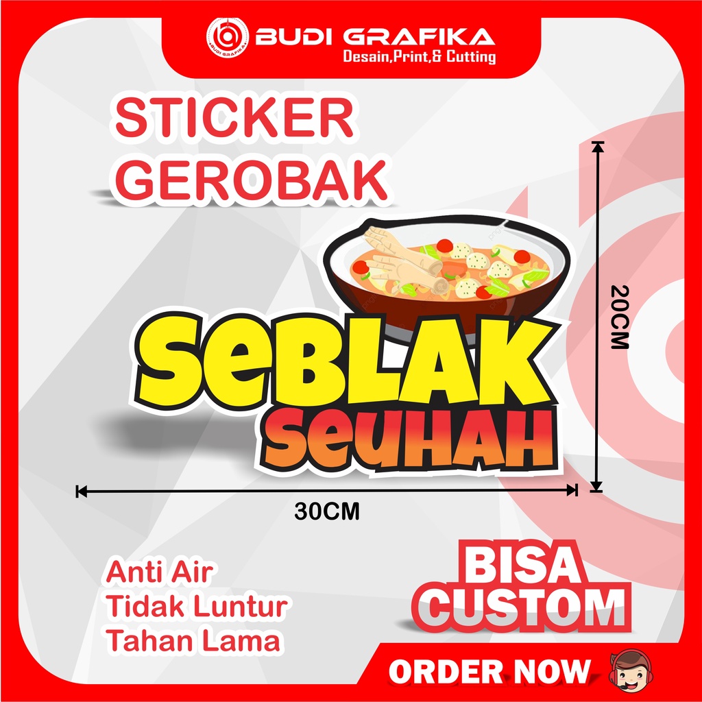 Jual Sticker Gerobak Seblak Seuhah | Shopee Indonesia